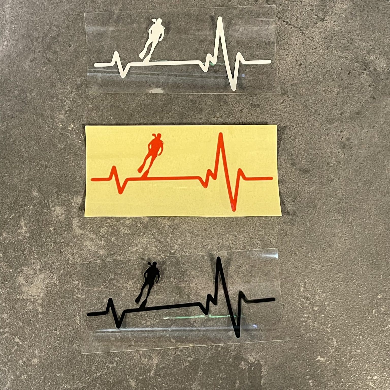 Auto Sticker Scuba Lifeline Wit - Goede Doelen.Shop